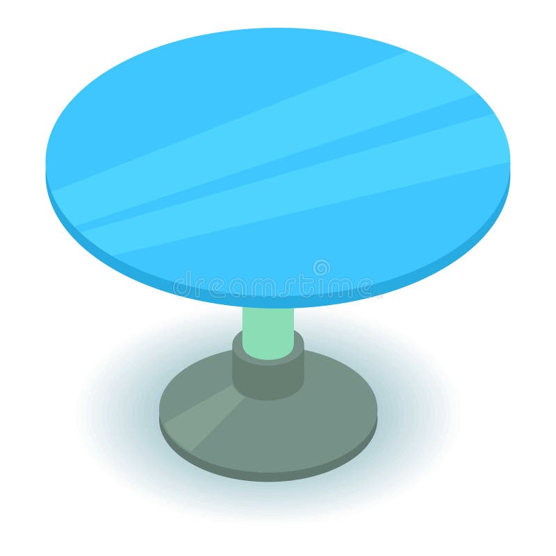 Round Table Icon, Isometric 3d Style Stock Vector - Illustration of ...
