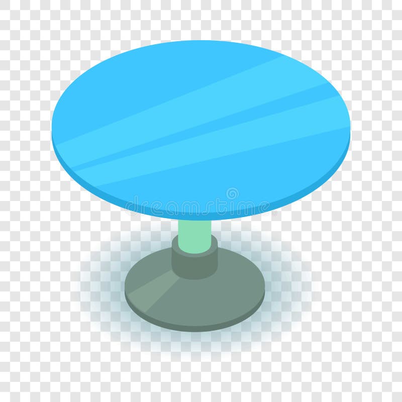 Round Table Icon, Isometric 3d Style Stock Vector - Illustration of ...
