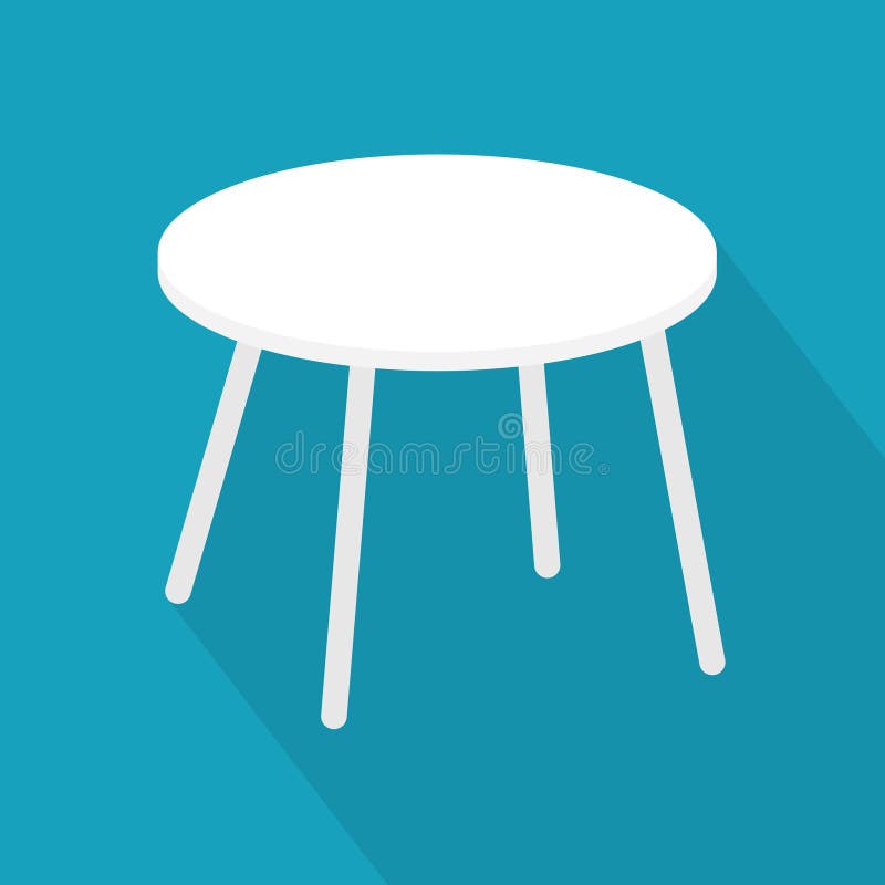 Round table icon stock vector. Illustration of chair - 159927277