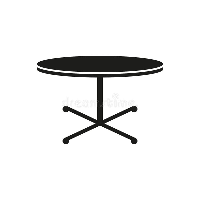 Round Table Icon. Simple Vector Illustration on a White Background ...