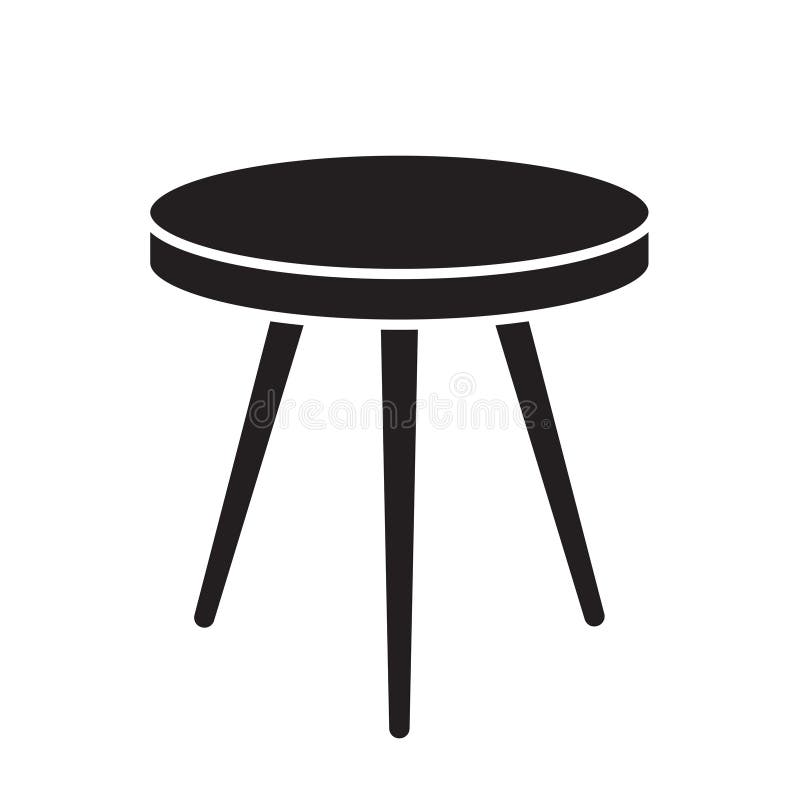 Round table icon stock vector. Illustration of modern - 159927372