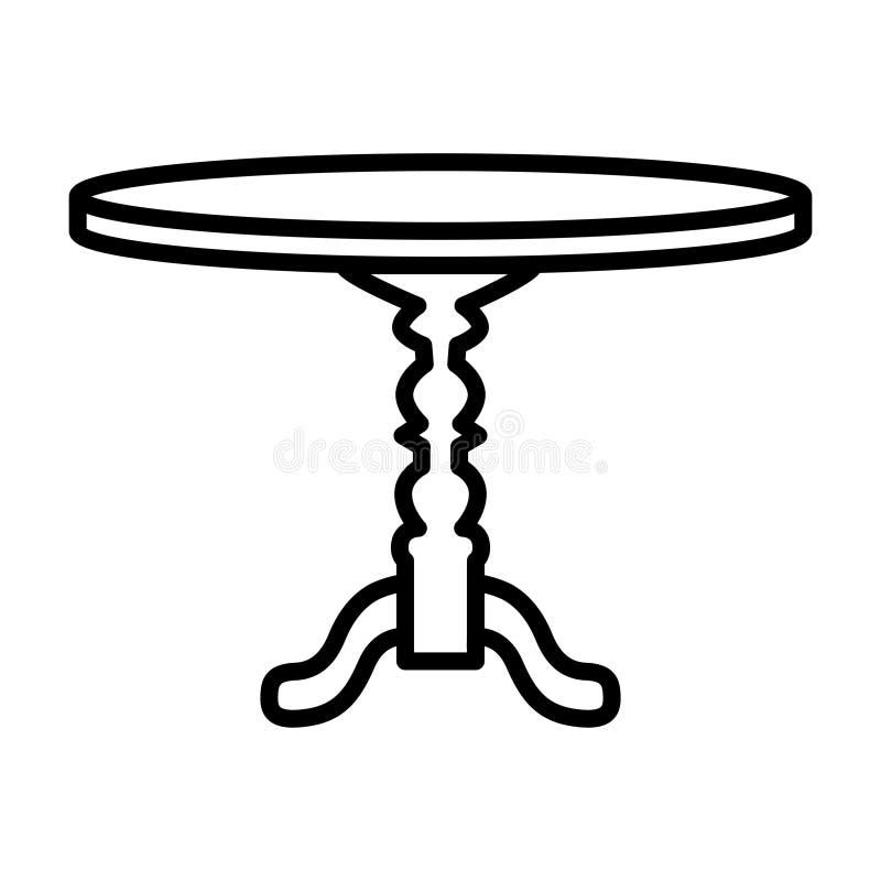 Round Table Icon Vector on Trendy Design Stock Vector - Illustration of ...
