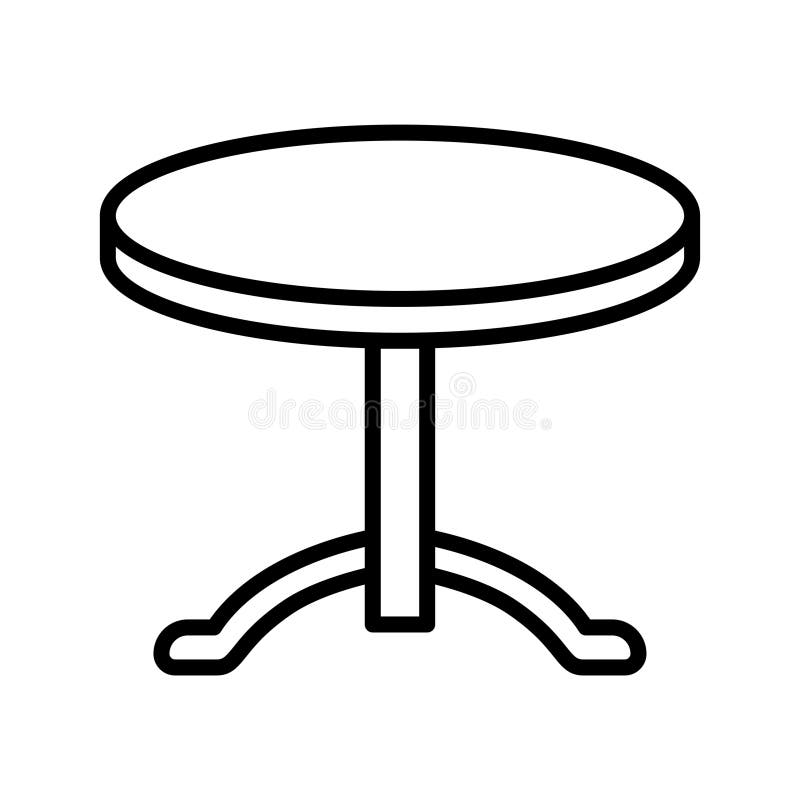 Round Table Icon Vector on Trendy Design Stock Vector - Illustration of ...