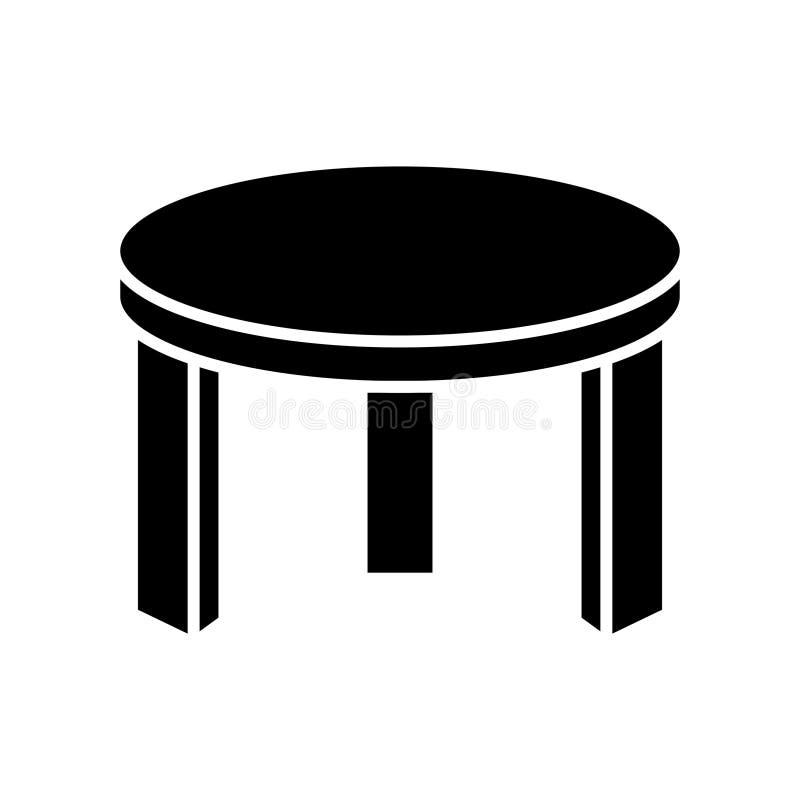 Round Table Icon Vector on Trendy Design Stock Vector - Illustration of ...