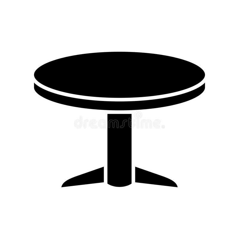 Round Table Icon Vector on Trendy Design Stock Vector - Illustration of ...