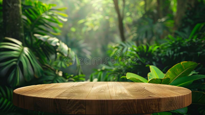 Round table in the jungle stock image. Image of vegetation - 318397621