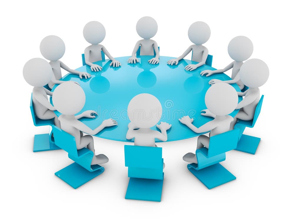 Men Round Table Discussion Stock Illustrations – 262 Men Round Table ...