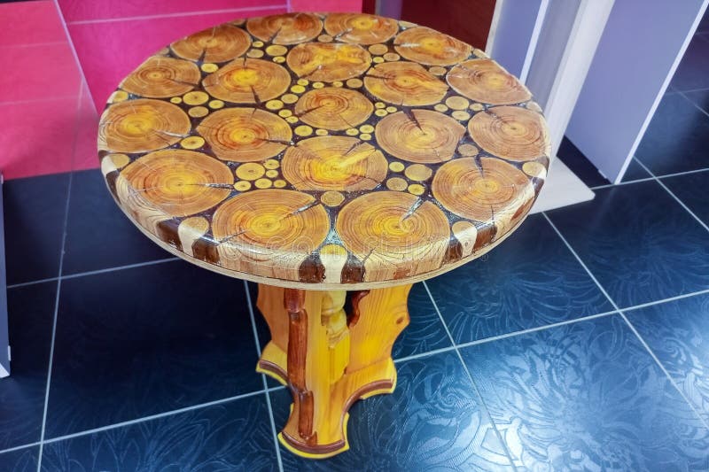 Round Table Made Using the Processing of Wood-based Materials in the ...