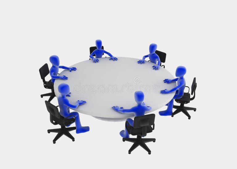 Round Table Meeting Stock Illustrations – 7,414 Round Table Meeting ...