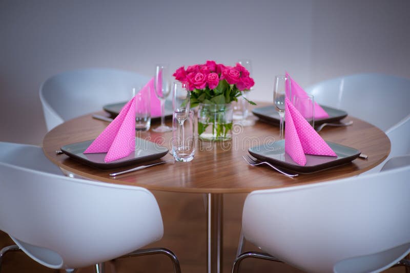 Round table modern serving stock photo. Image of chair - 10615896