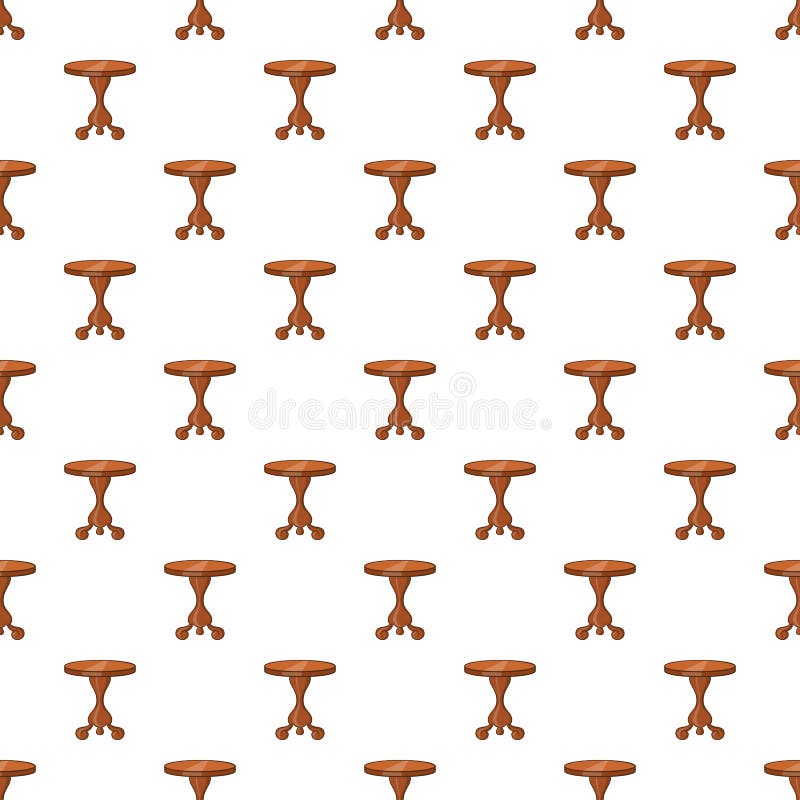 Round Table Pattern, Cartoon Style Stock Vector - Illustration of ...