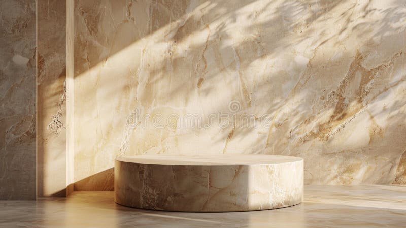 A Round Table in a Room with a Wall Behind it. Suitable for Interior ...