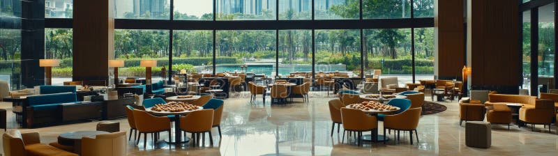 A Round Table Was Set with a Variety of Dishes and Tea for a Delicious ...