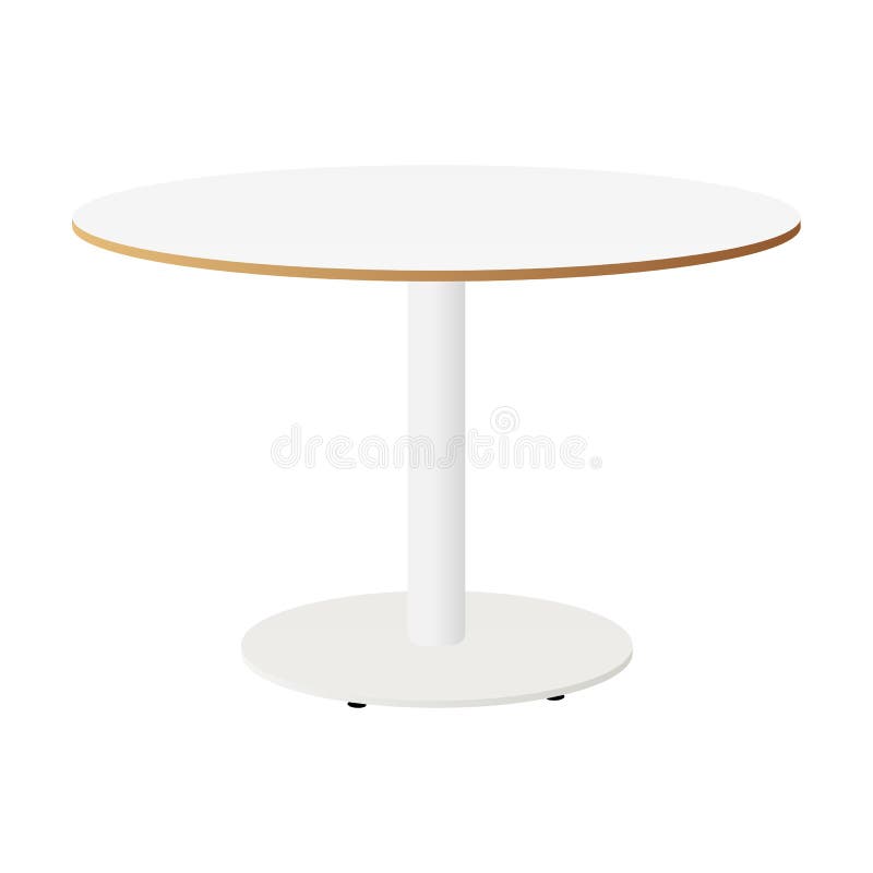 Round table stock vector. Illustration of white, table - 109251500