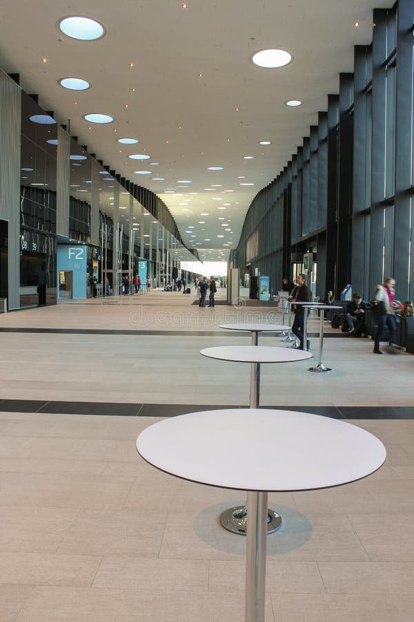 Round Tables in the Lobby ExpoForum Editorial Photo - Image of build ...