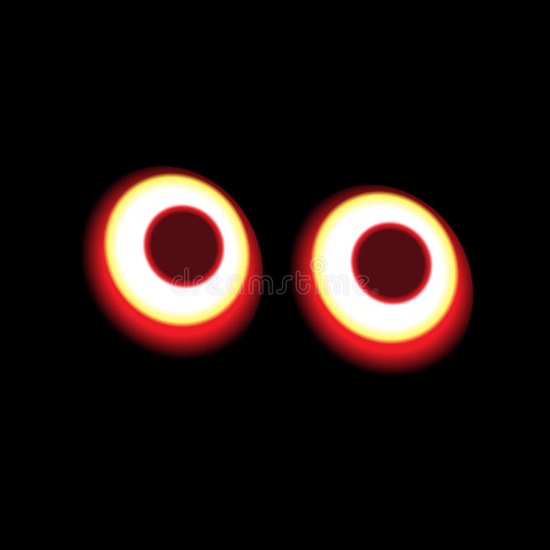 Round tail lights at night stock vector. Illustration of tuning - 105035711