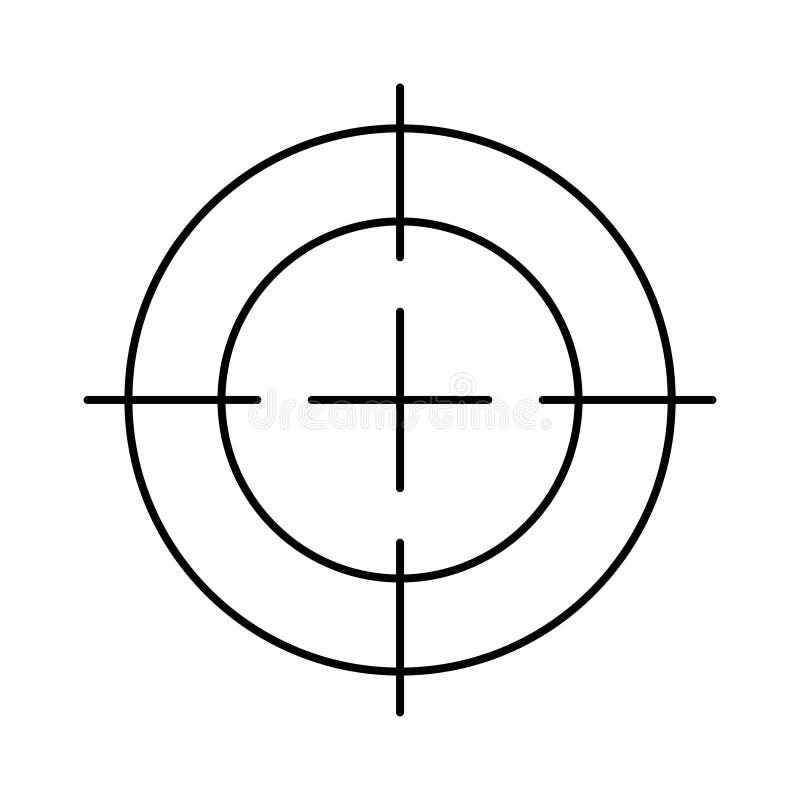 Round Target with a Cross Inside Stock Vector - Illustration of inside ...