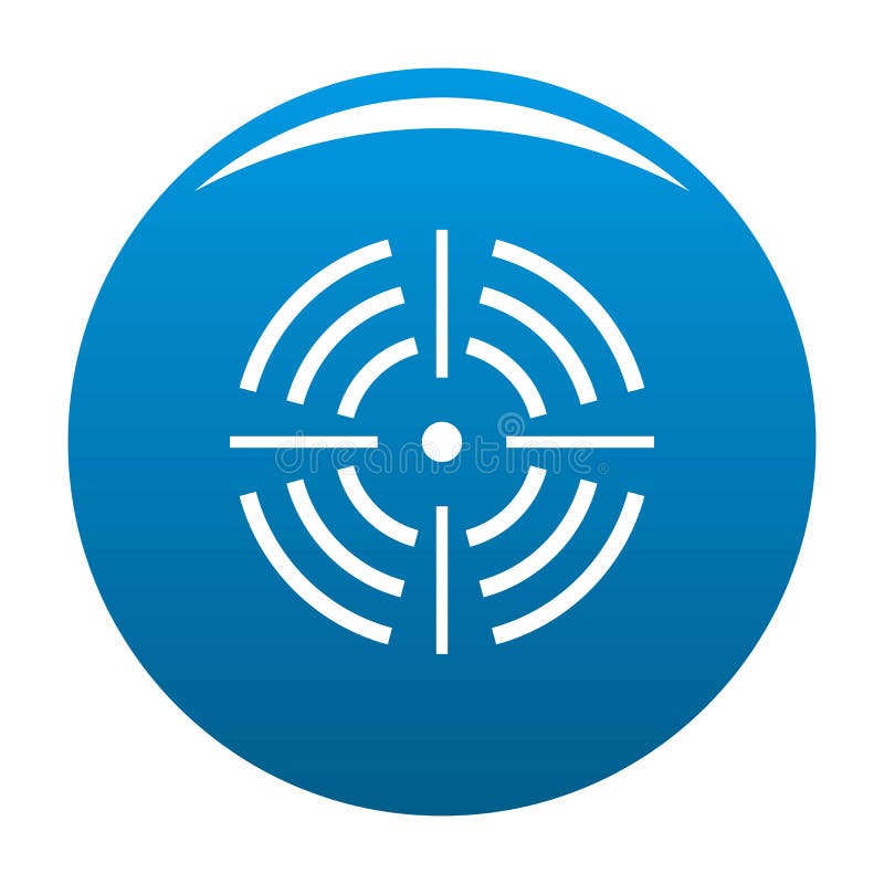 Round Target Icon Blue Vector Stock Vector - Illustration of interface ...