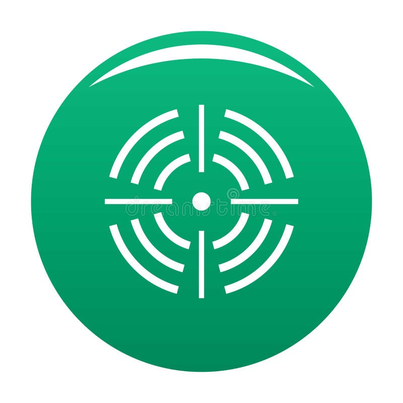 Round Target Icon Vector Green Stock Vector - Illustration of logo ...