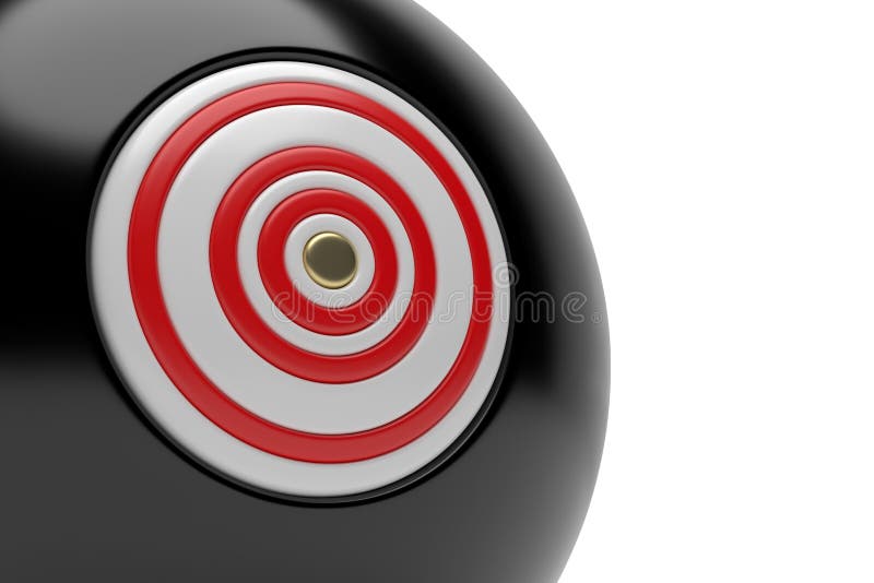 The Round Targets Isolated on White Background. 3D Rendering Stock ...