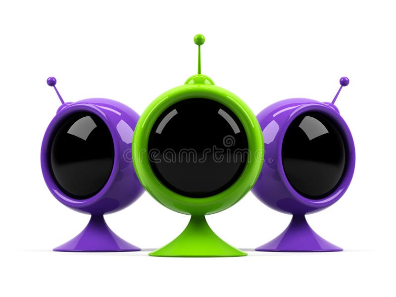 Round television. stock illustration. Illustration of satellite - 13989903