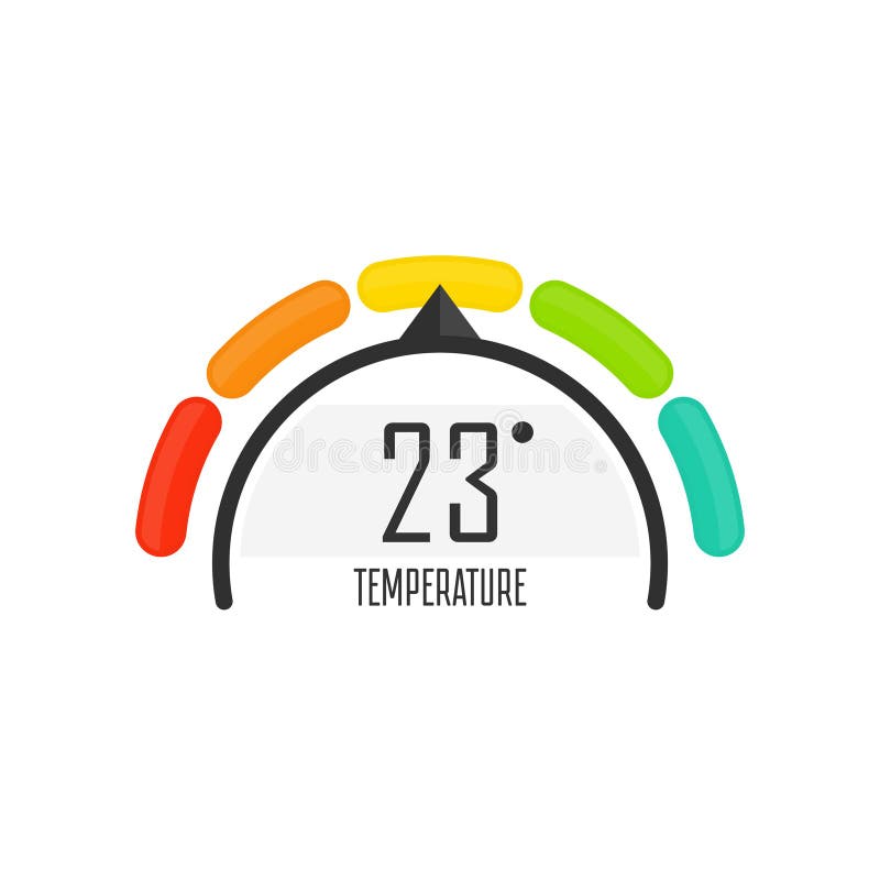 Round temperature gauge stock illustration. Illustration of equipment ...