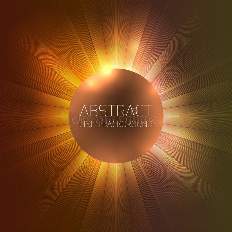 Round Template with Abstract Circular Lines Stock Vector - Illustration ...