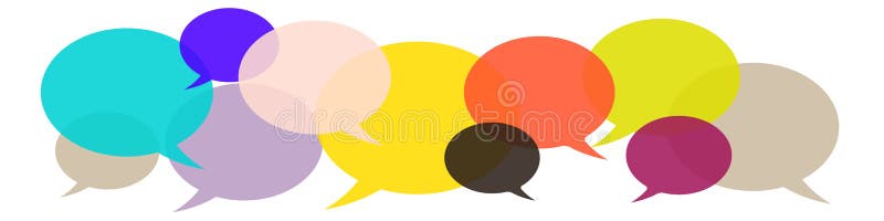 Round Text Boxes. Speech Bubbles Collection. Flat Vector Illustration ...