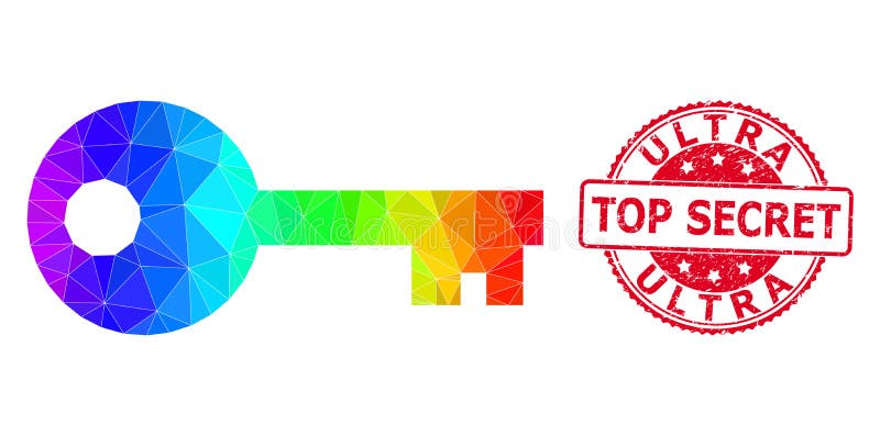 Round Textured Ultra Top Secret Badge with Vector Triangle Filled Key ... Round Textured Ultra Top Secret Badge with Vector Triangle Filled Key ...