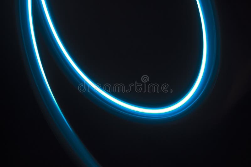 Round Thin Blue Light Lines Stock Image - Image of curve, color: 161863539