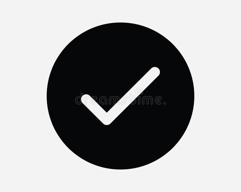 Tick Checkmark Correct Round Solid Sign Verified Circle Symbol Right ...