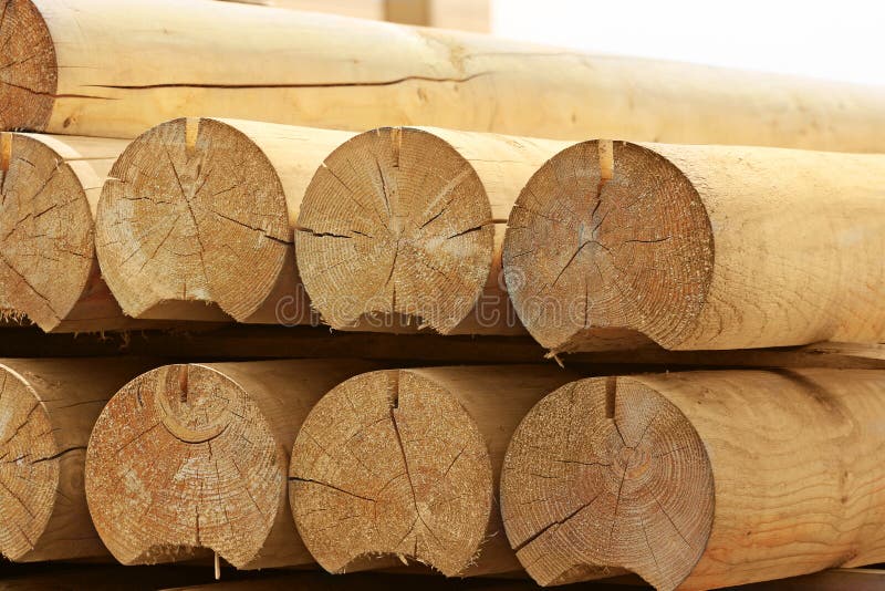 Round timber stock image. Image of cracked, ecological - 5262267