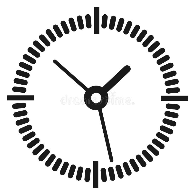 Round Time Scale. Black Clock Face Icon Stock Vector - Illustration of ... Round Time Scale. Black Clock Face Icon Stock Vector - Illustration of ...
