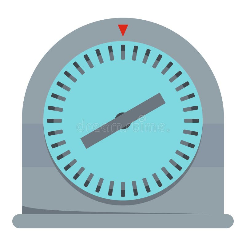 Round Timer Icon, Flat Style Stock Vector - Illustration of second ...