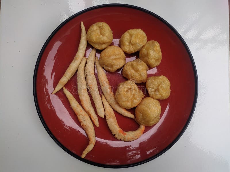 Round Tofu and Fried Cuttlefish Stock Image - Image of collection, meat ...