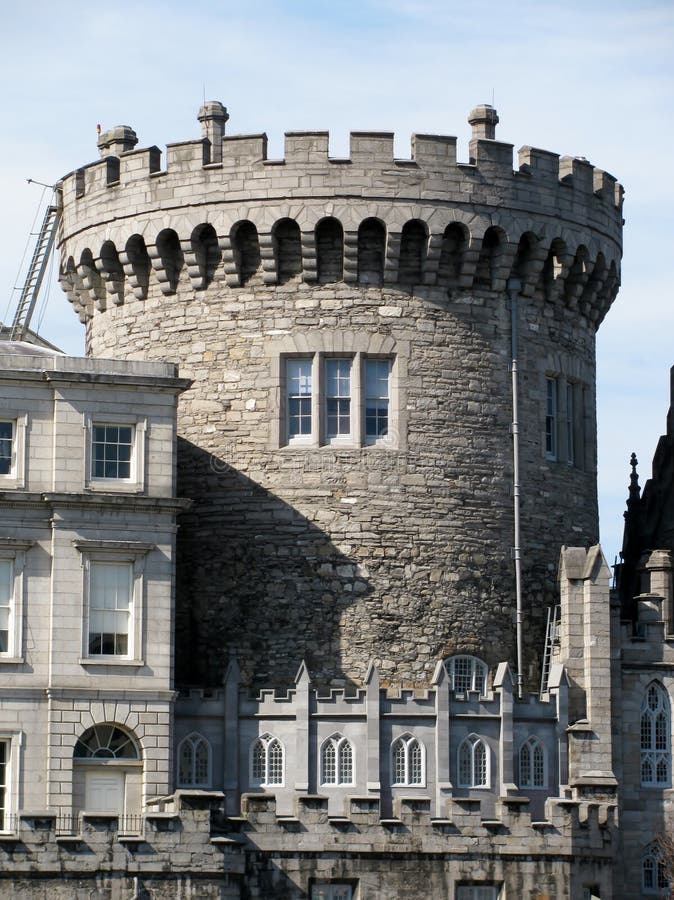 Round Tower of Dublin Castle, Ireland Stock Image - Image of castle ...