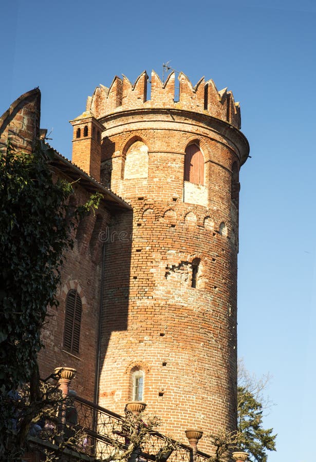 Round tower in close up stock image. Image of catholic - 160049451
