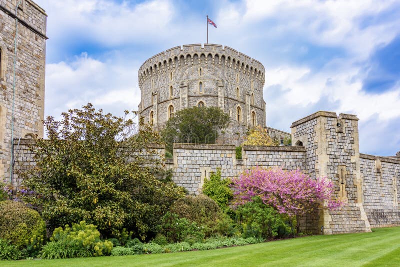 Round Tower of Windsor Castle, United Kingdom Stock Image - Image of ...