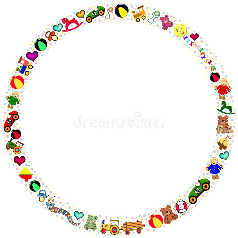 Toys border stock vector. Illustration of copy, decor - 4891090