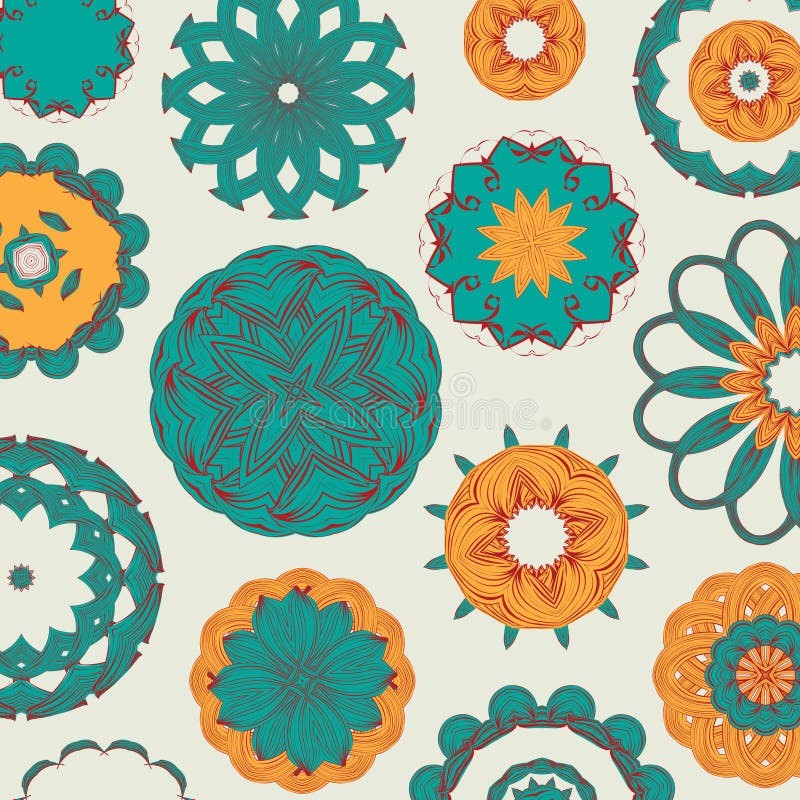 Round Traditional Ornament Pattern Stock Vector - Illustration of asian ...