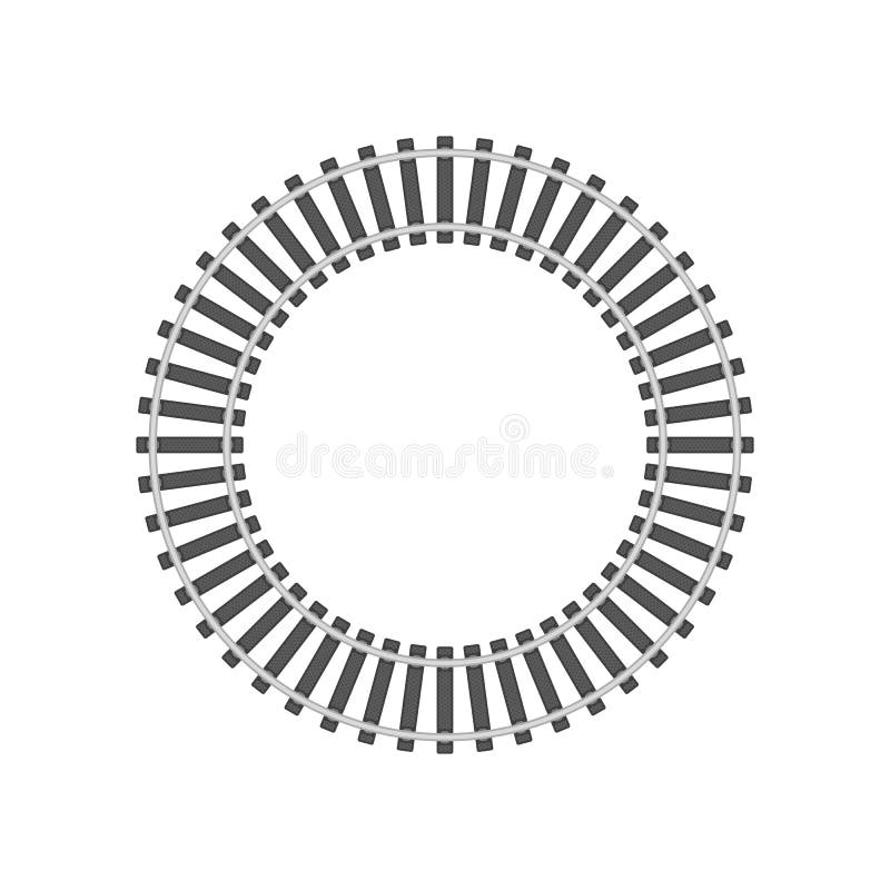 Round Train Track Railroad. Stock Vector - Illustration of background ...