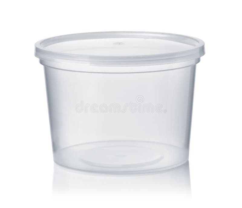 Round Transparent Disposable Food Container Stock Image - Image of ...