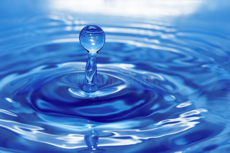 Round Transparent Drop of Water Stock Image - Image of cold, blue: 6756207