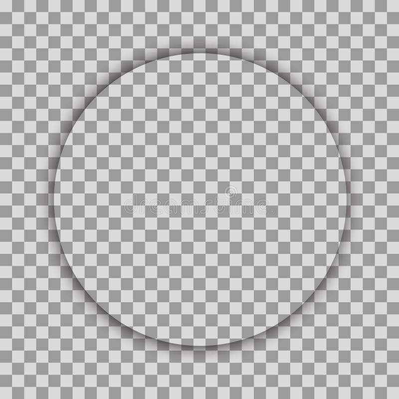 Round Transparent Frame Banner with Shadow on Transparent Background ...