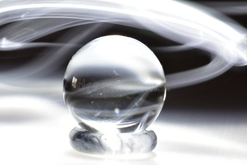 Round Transparent Glass Ball Stock Image - Image of light, decorative ...