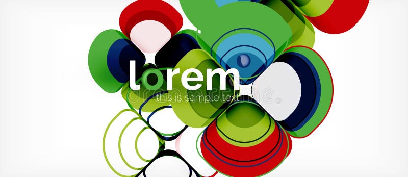 Round Triangles Geometric Shapes Composition Stock Vector ...