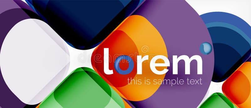 Round Triangles Geometric Shapes Composition Stock Vector ...