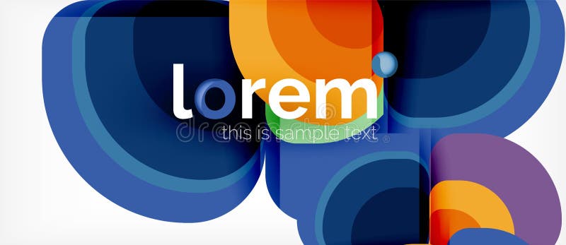 Round Triangles Geometric Shapes Composition Stock Vector ...