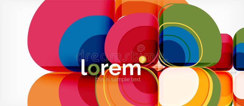 Round Triangles Geometric Shapes Composition Stock Vector ...