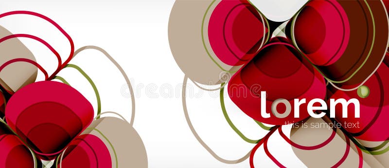 Round Triangles Geometric Shapes Composition Stock Vector ...